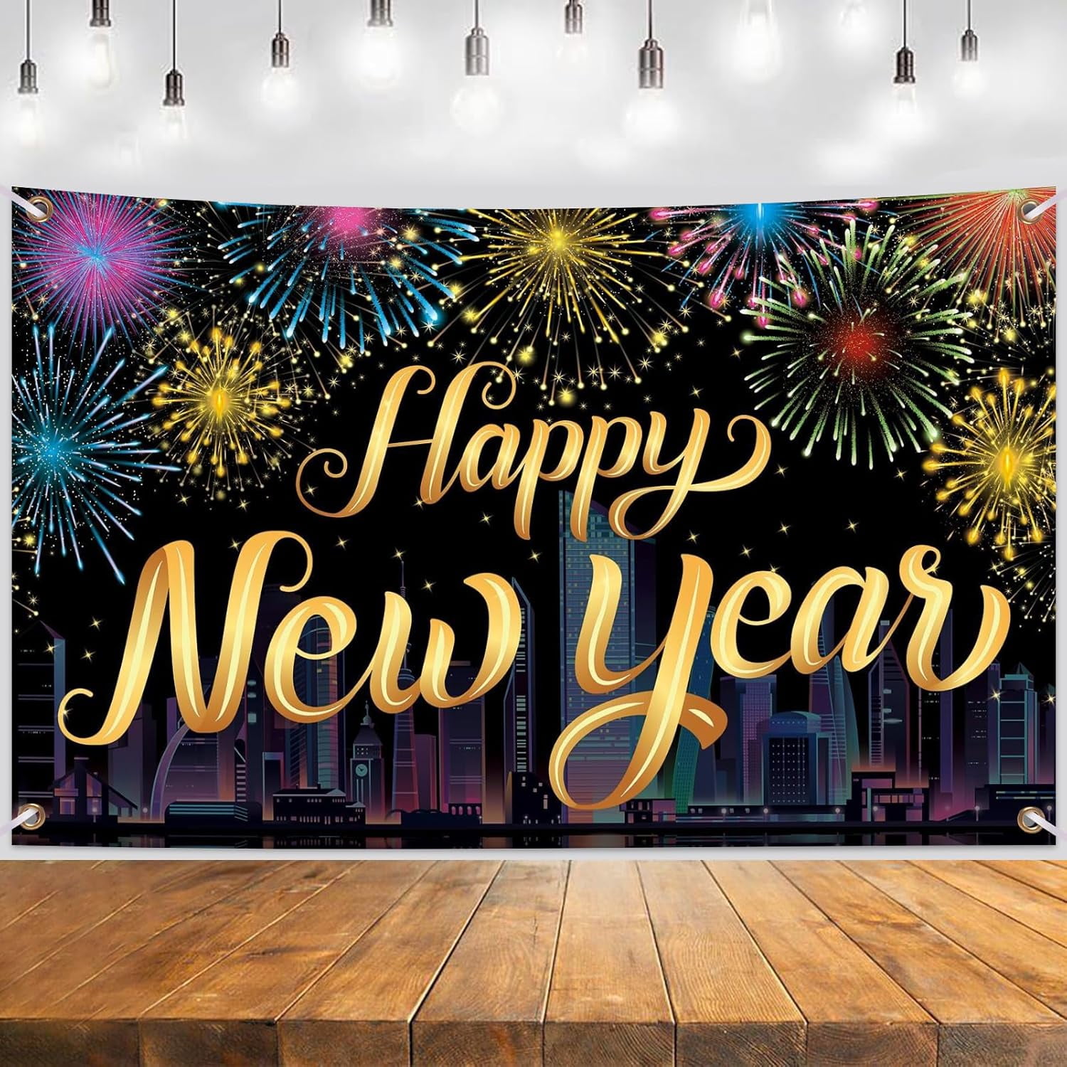 Happy New Year Decoration Supplies, Happy New Year Backdrop Banner for ...