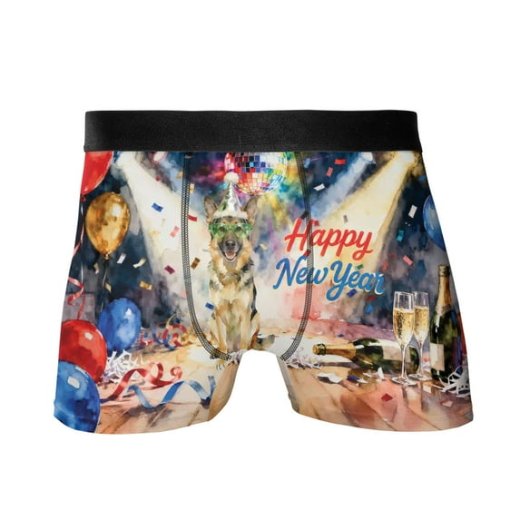 Happy New Year German Shepherd Chills on Year-End Party All Over Print ...