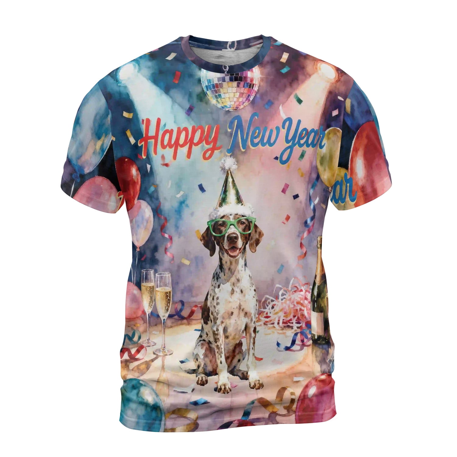 Happy New Year German Shorthaired Pointer Chills on Year-End Party All ...