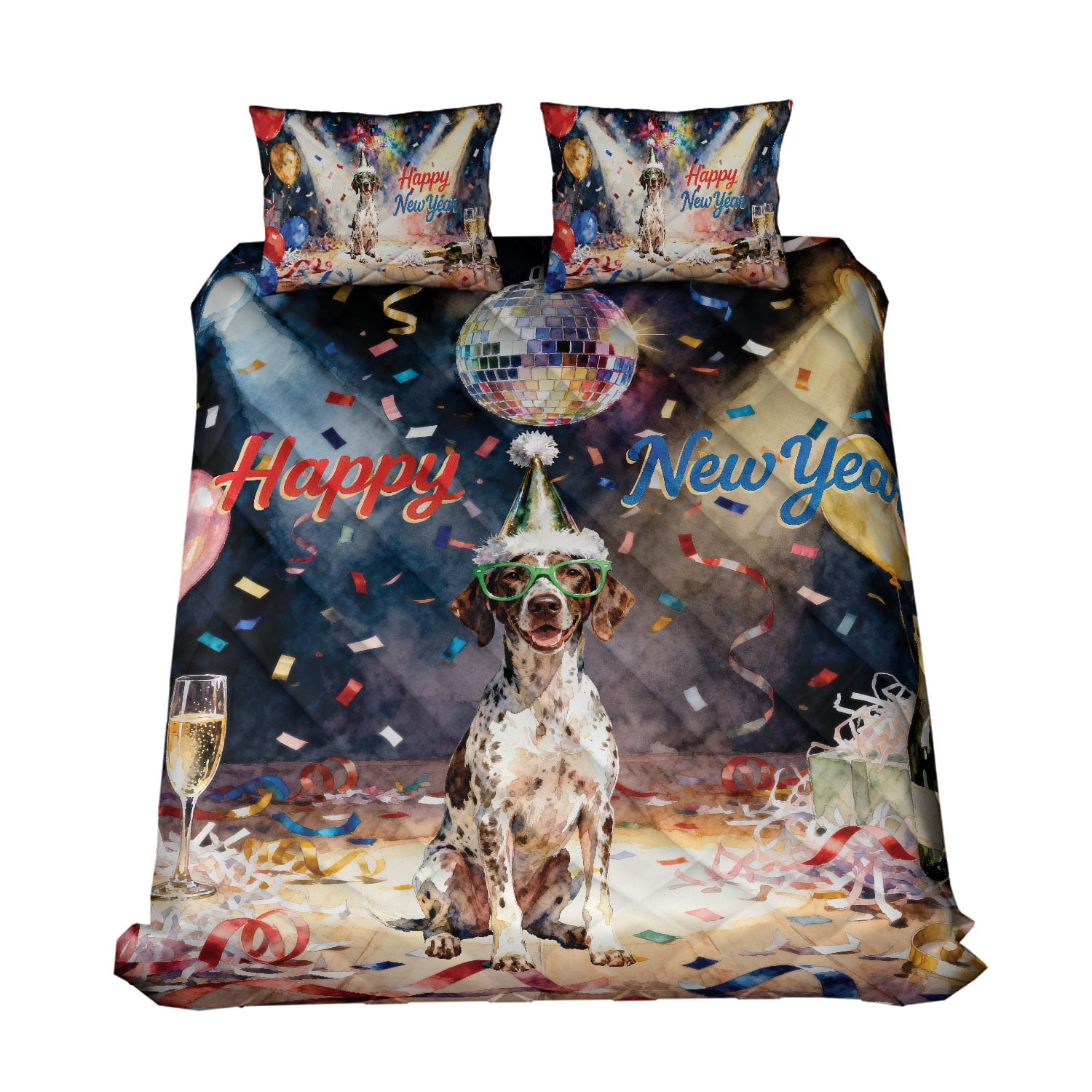 Happy New Year German Shorthaired Pointer Chills on Year-End Party ...