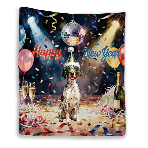 Happy New Year German Shorthaired Pointer Chills on Year-End Party ...