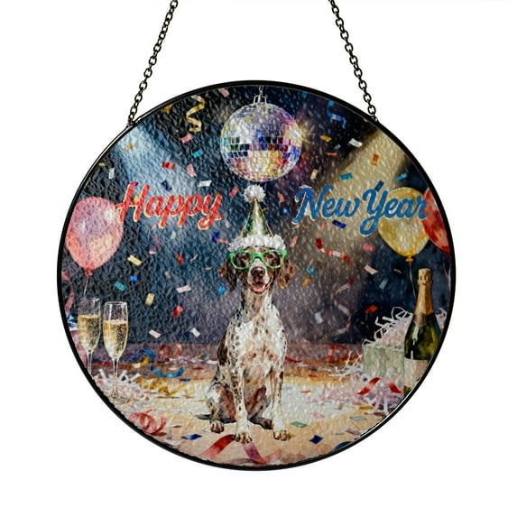 Happy New Year German Shorthaired Pointer Chills on Year-End Party ...