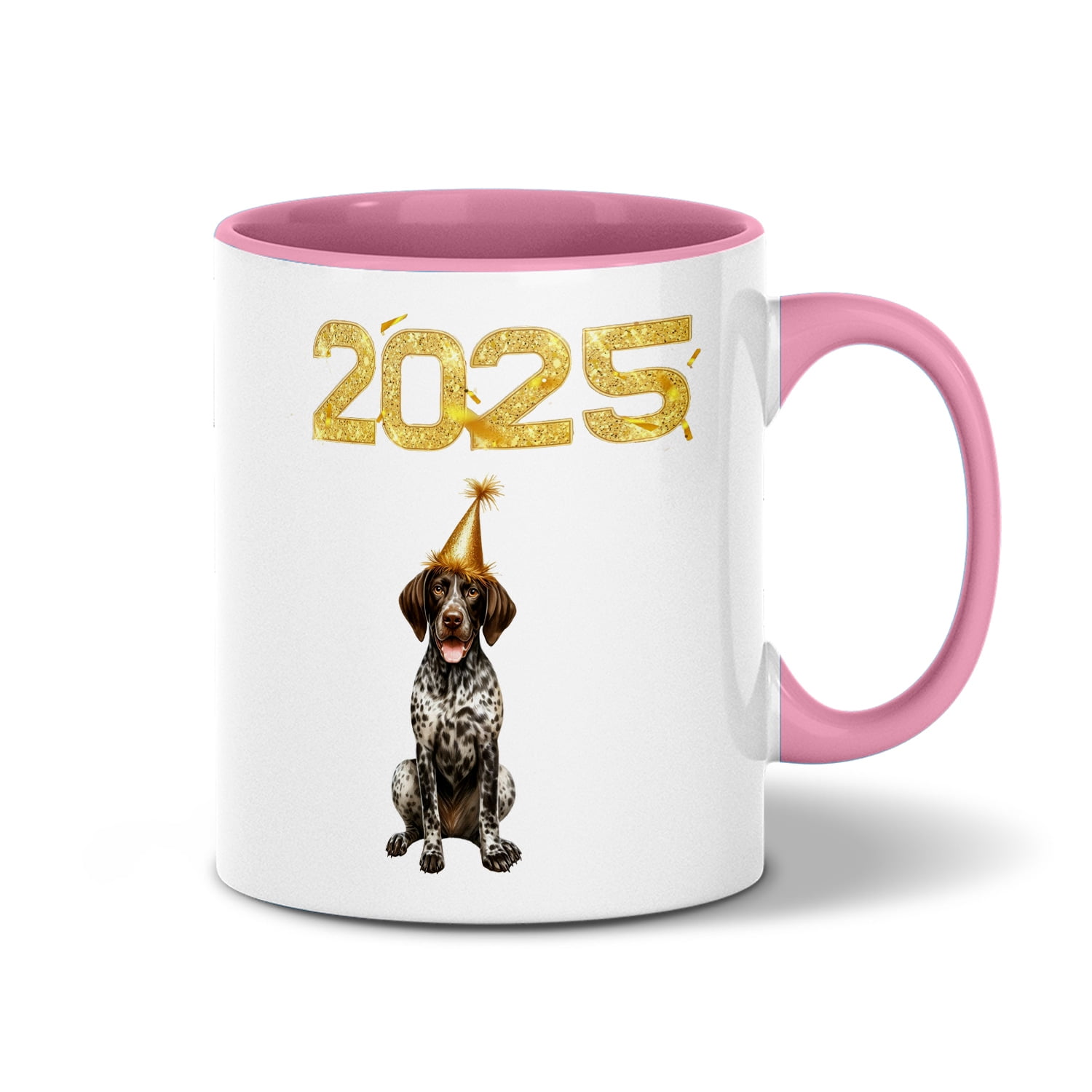 Happy New Year German Shorthaired Pointer Welcome 2025 Balloon Firework ...