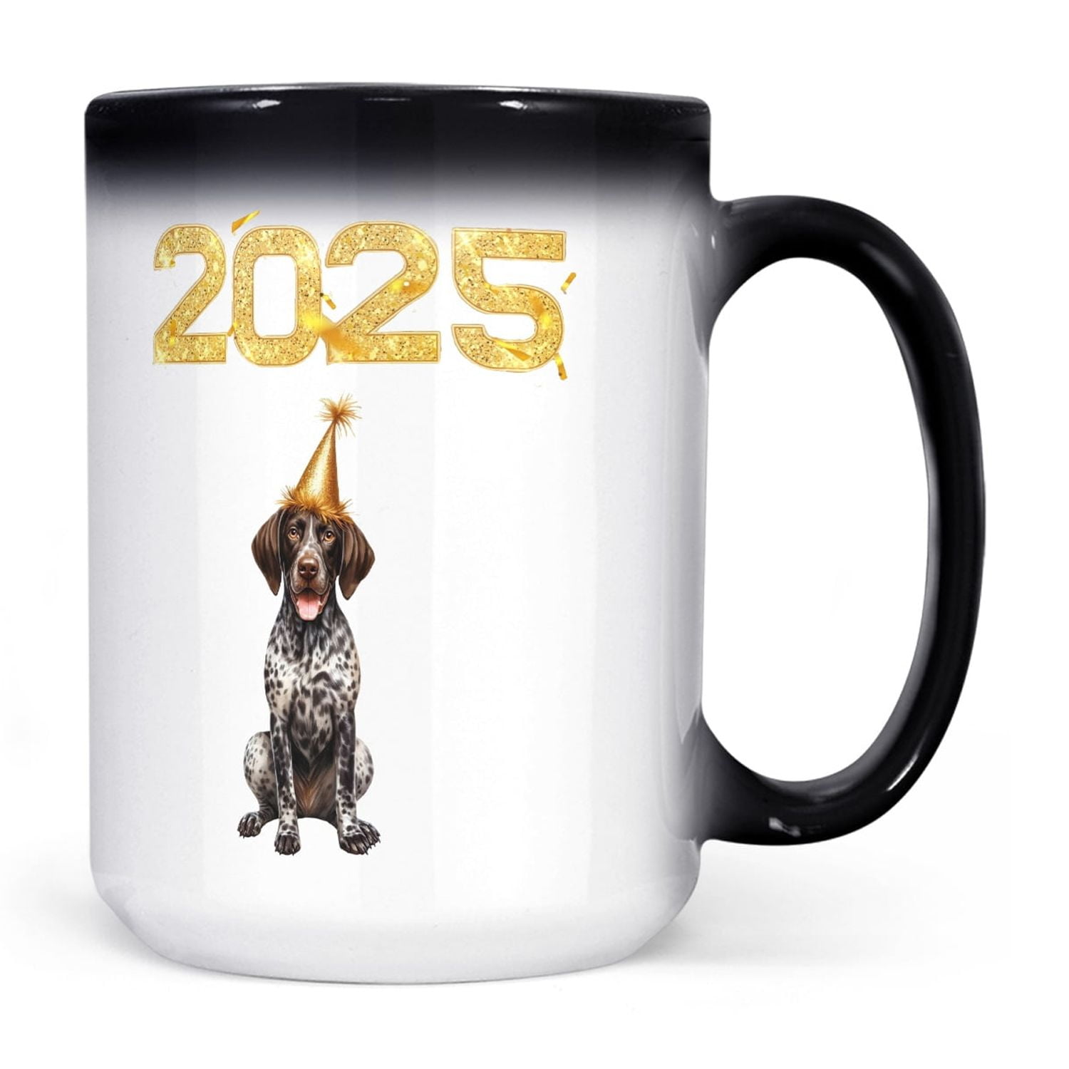 Happy New Year German Shorthaired Pointer Welcome 2025 Balloon Firework ...
