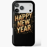 Happy New Year Gold Sparkle 2026 iPhone Case 17 11 12 13 14 15 16 Pro ...
