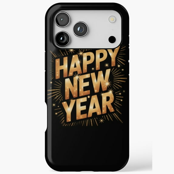 Happy New Year Gold Sparkle 2026 iPhone Case 17 11 12 13 14 15 16 Pro ...