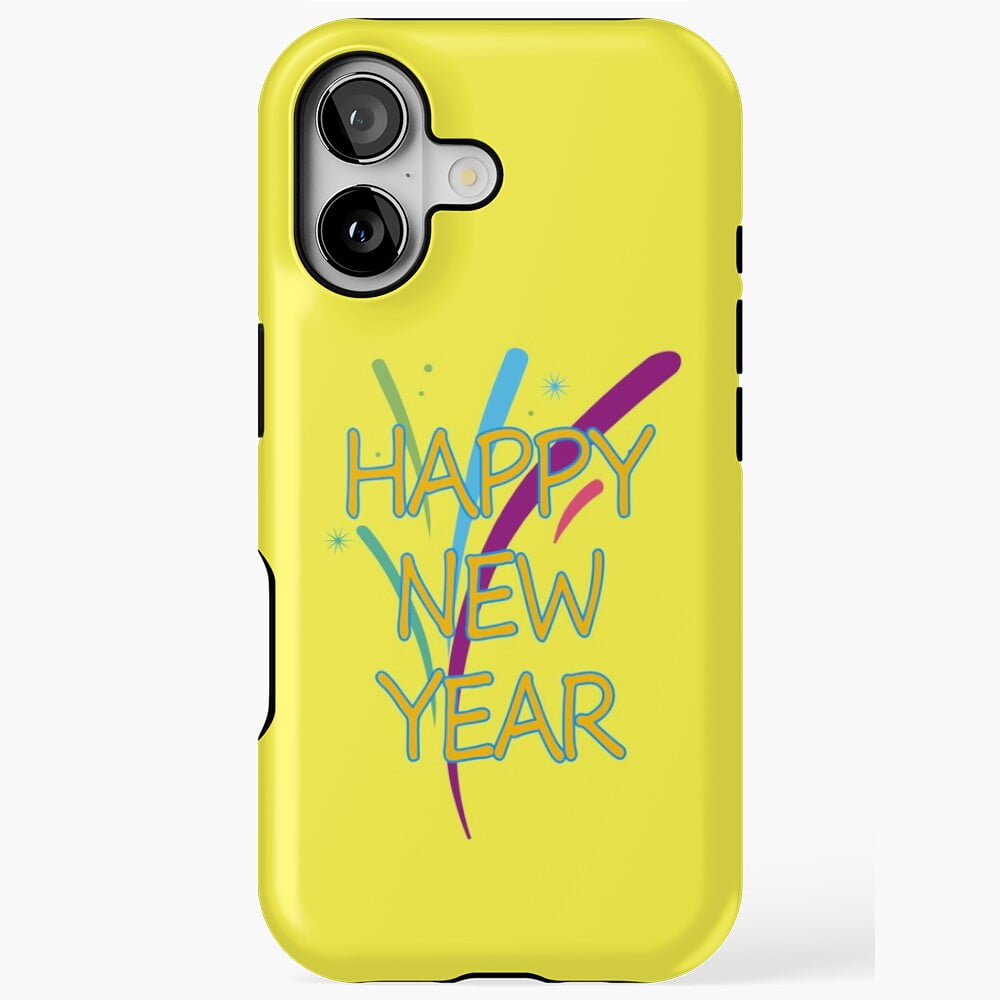 Happy New Year Holiday Festive Art Phone Case 17 16 15 14 13 12 11 Pro ...