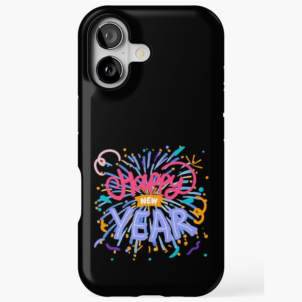 Happy New Year Holiday Gift Art Phone Case 17 16 15 14 13 12 11 Pro Max ...