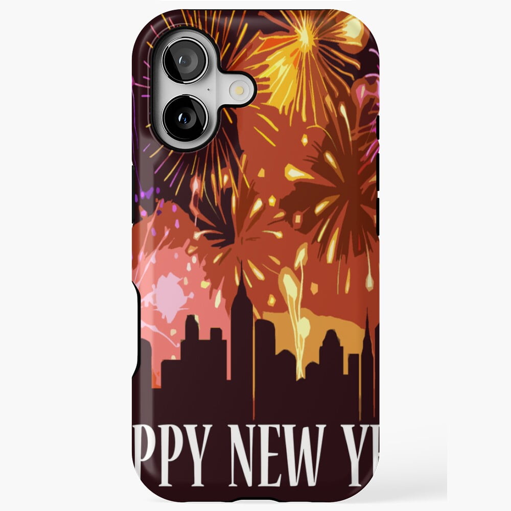 Happy New Year Holiday Season Art Phone Case with iPhone 17 to 11 Pro ...