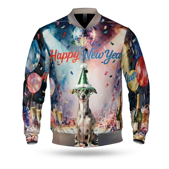 Happy New Year Italian Greyhound Chills on Year-End Party All Over ...