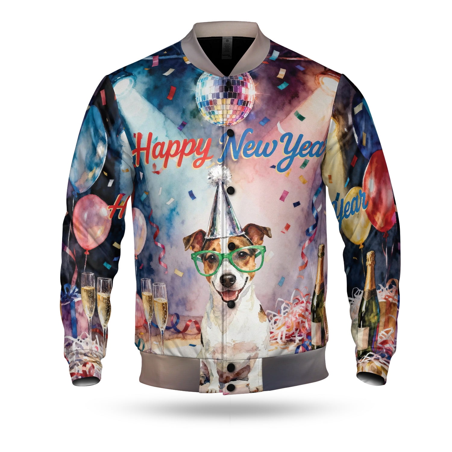 Happy New Year Jack Russell Terrier Chills on Year-End Party All Over ...