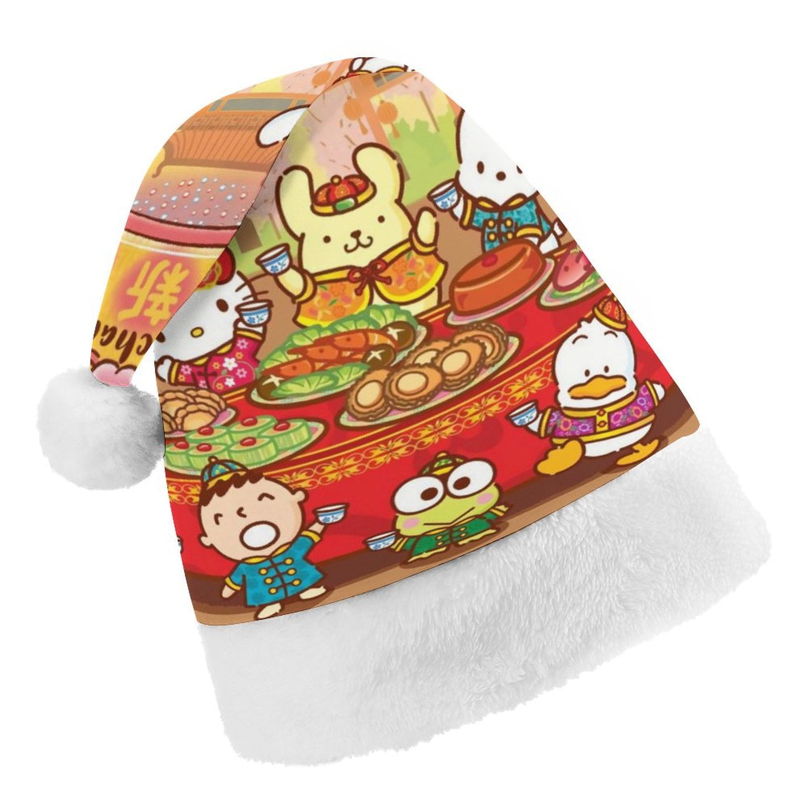 Happy New Year Kuromi Melody Hello-Kitty Cinnamoroll Santa Hat,Happy ...