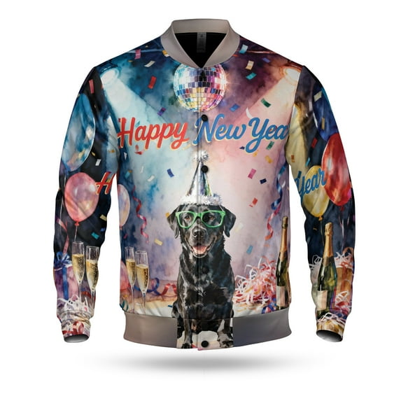 Happy New Year Labrador Retriever Chills on Year-End Party All Over ...