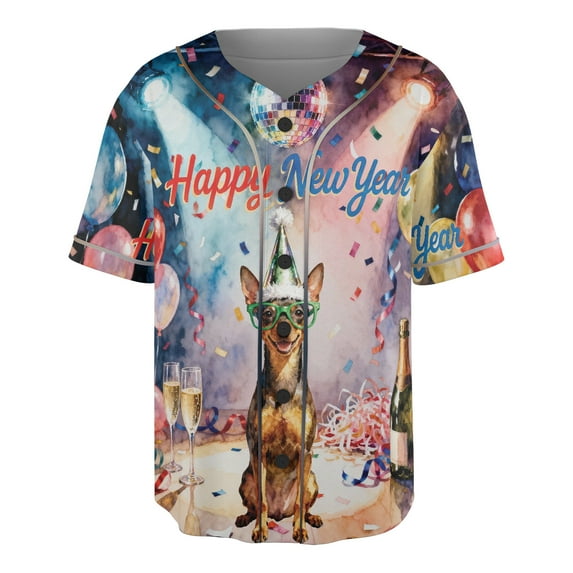 Happy New Year Miniature Pinscher Chills on Year-End Party All Over ...