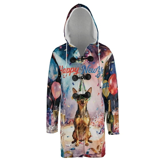 Happy New Year Miniature Pinscher Chills on Year-End Party All Over ...