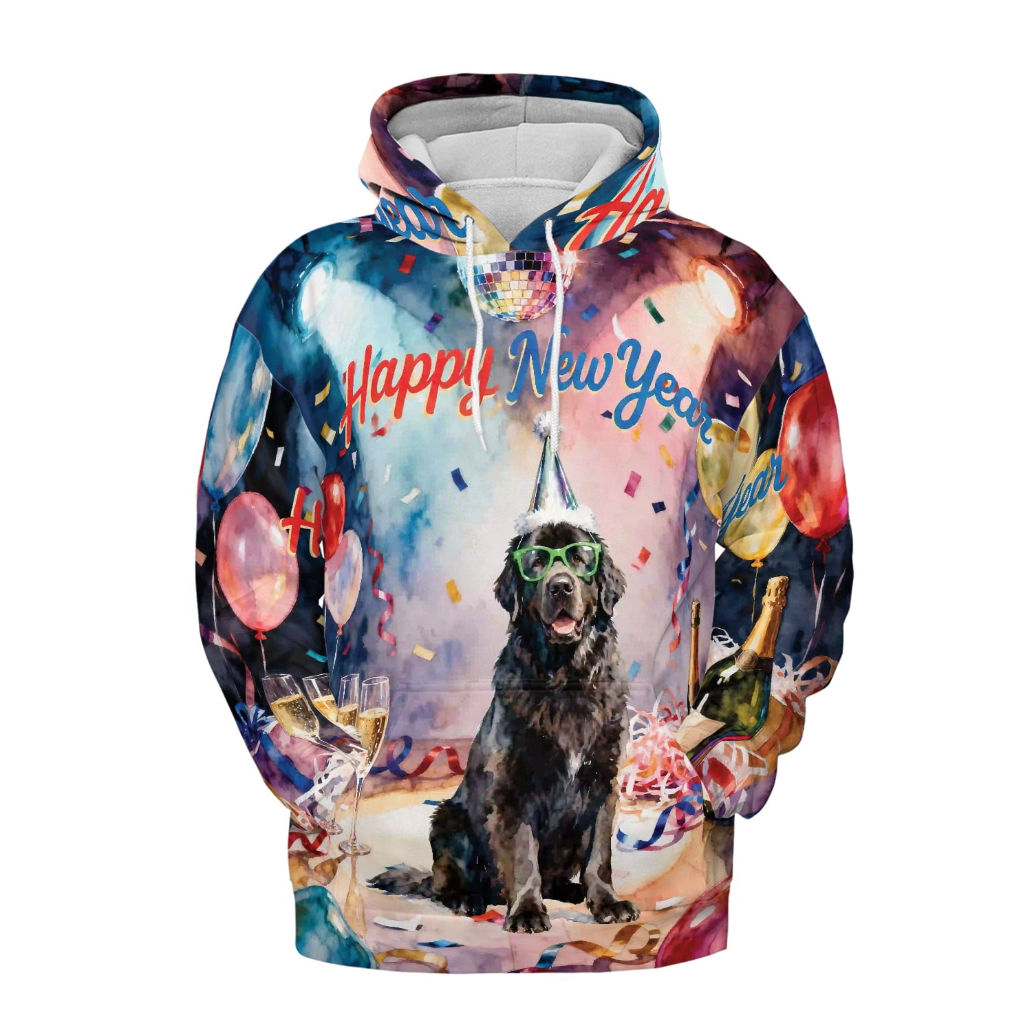Happy New Year Newfoundland Chills on Year-End Party All Over Print 3D ...