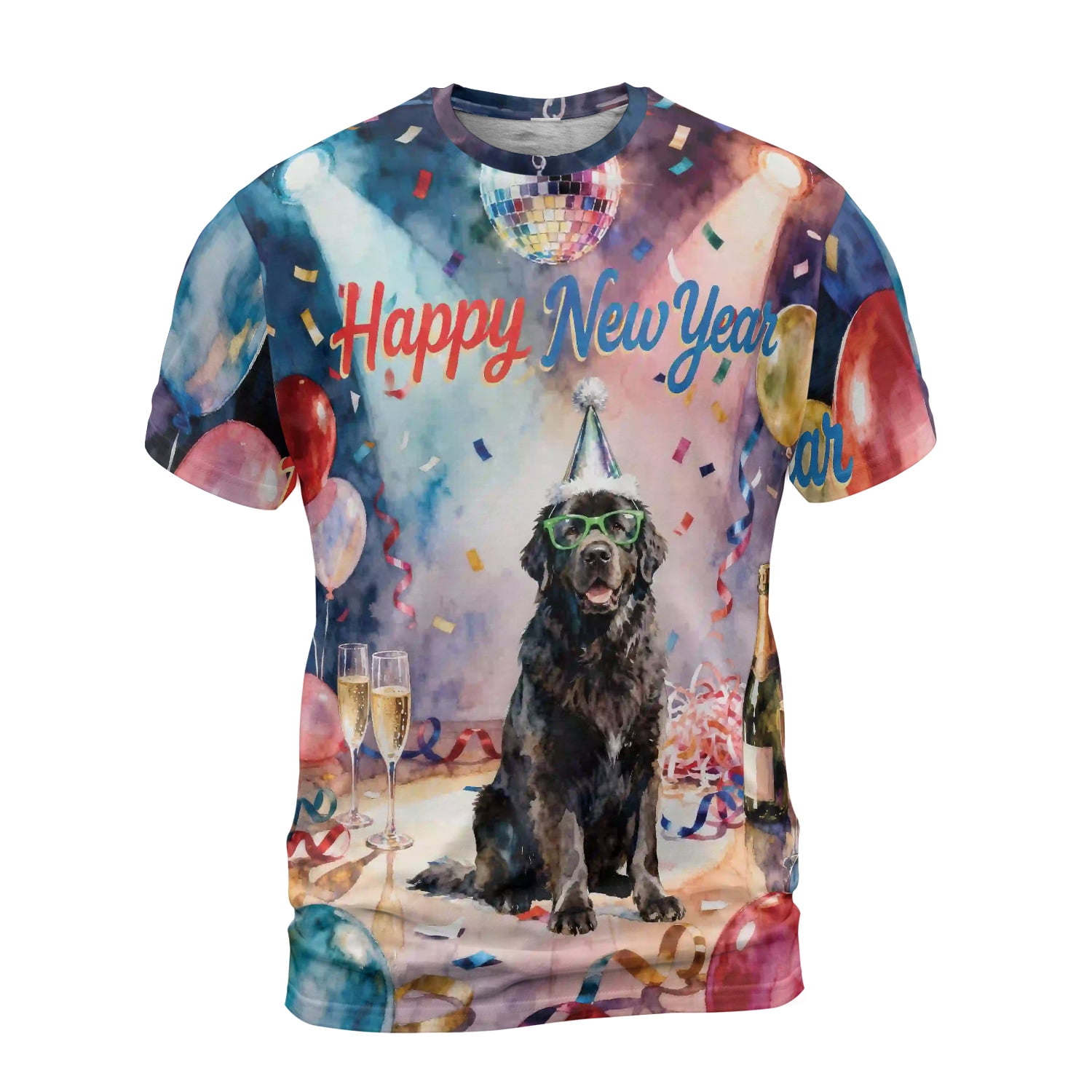 Happy New Year Newfoundland Chills on Year-End Party All Over Print 3D ...