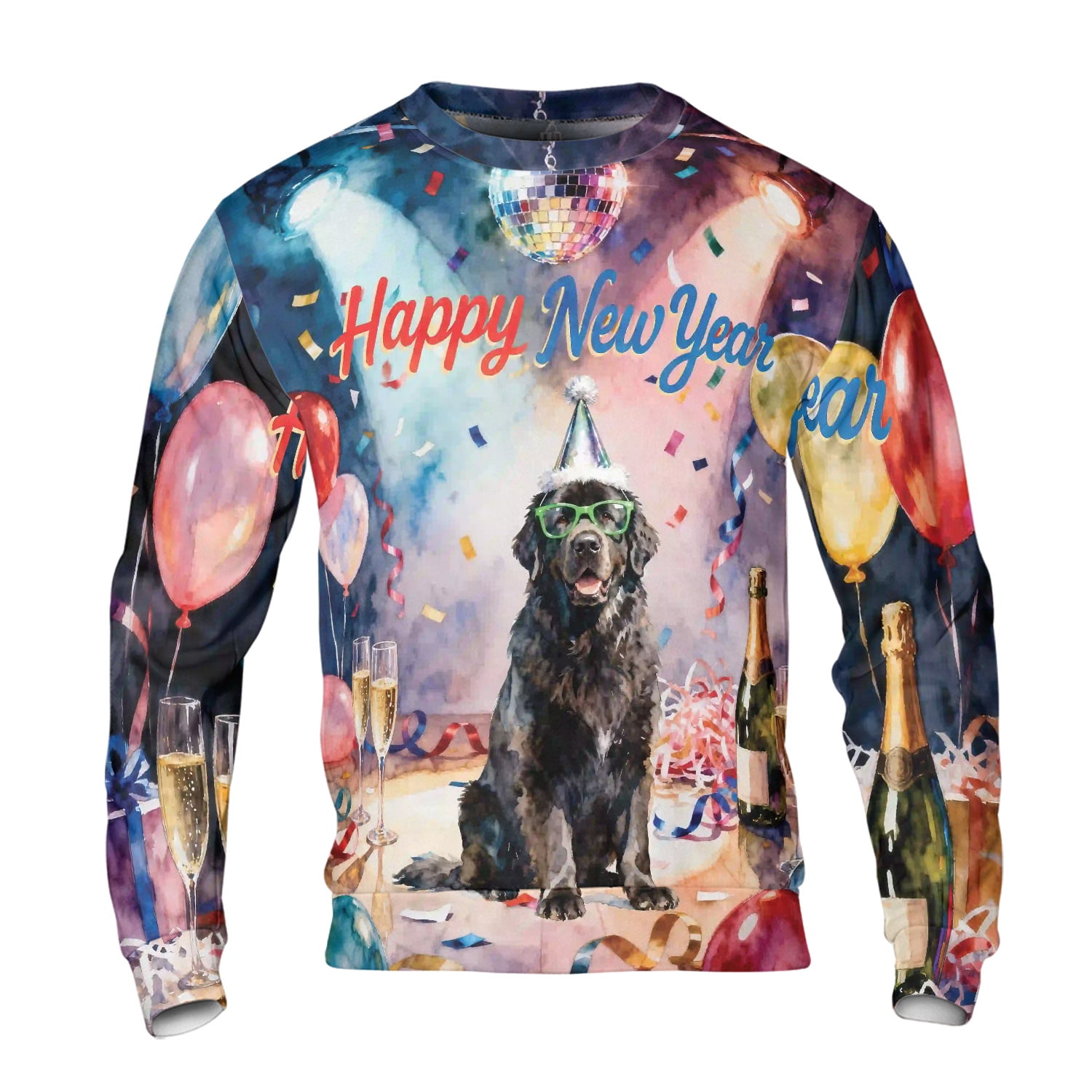 Happy New Year Newfoundland Chills on Year-End Party All Over Print 3D ...