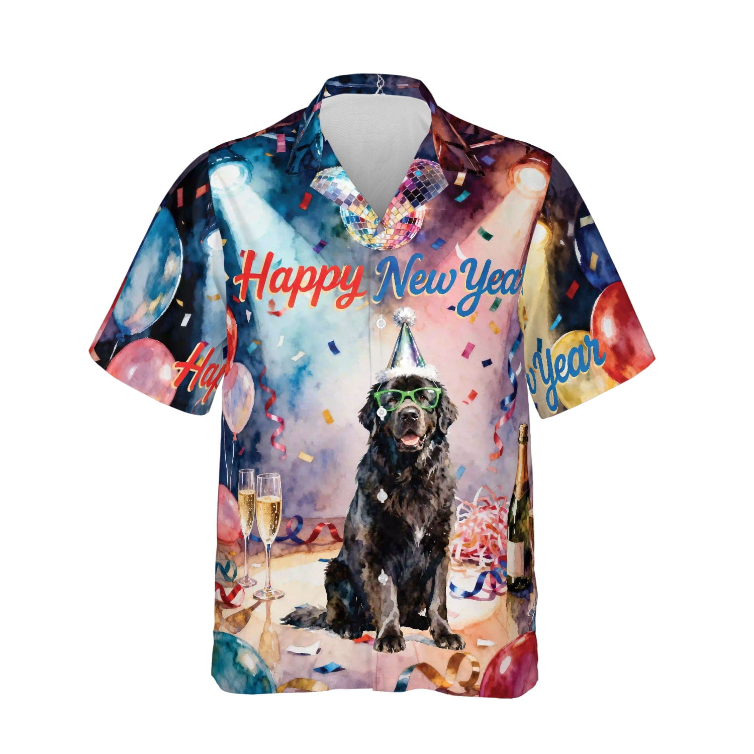 Happy New Year Newfoundland Chills on Year-End Party Hawaiian Shirt ...