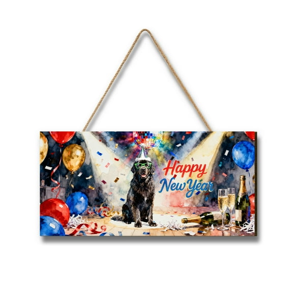 Happy New Year Newfoundland Chills on Year-End Party Landscape Wood ...