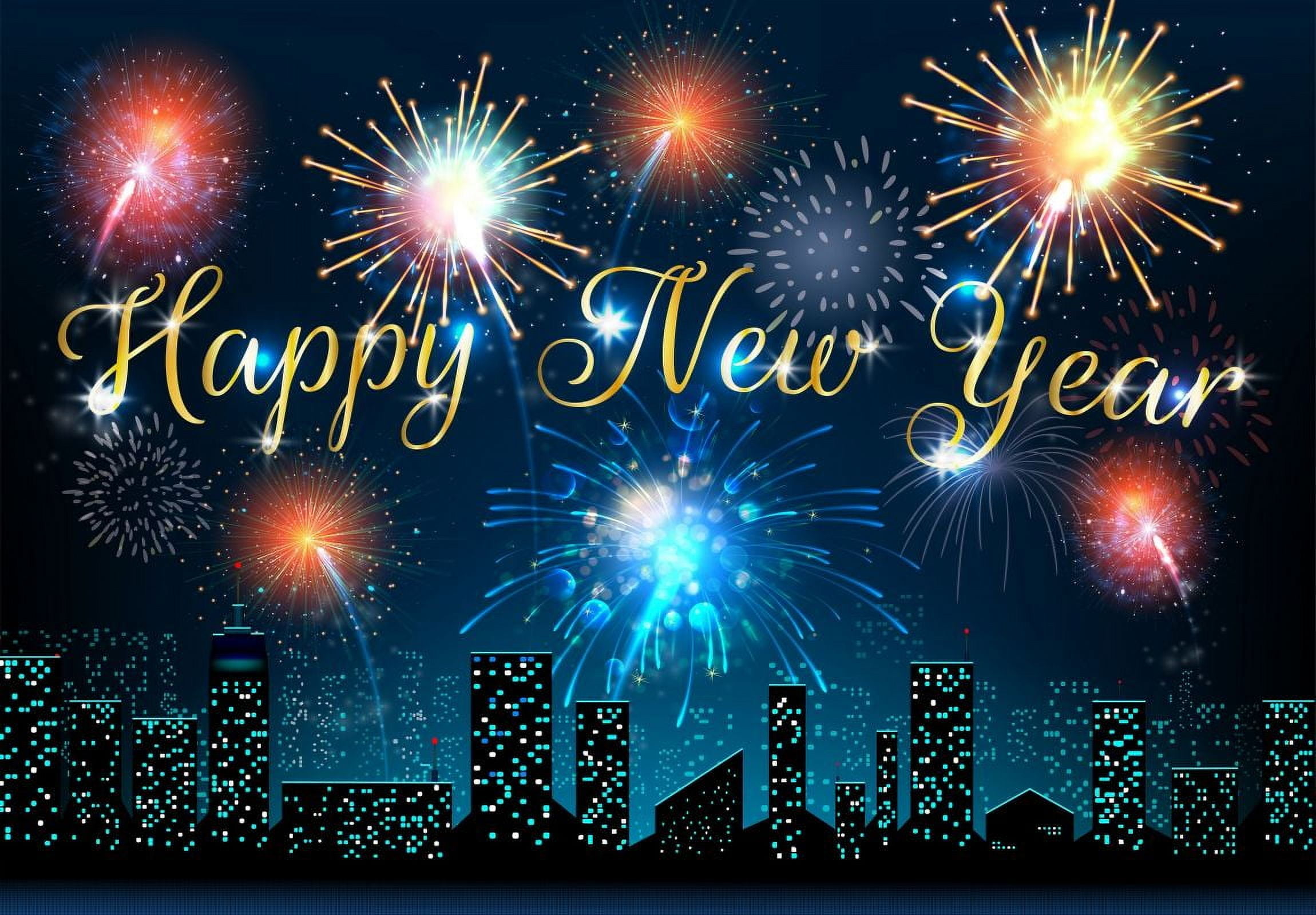 Happy New Year Party Background Baby Shower Banner Custom Birthday ...