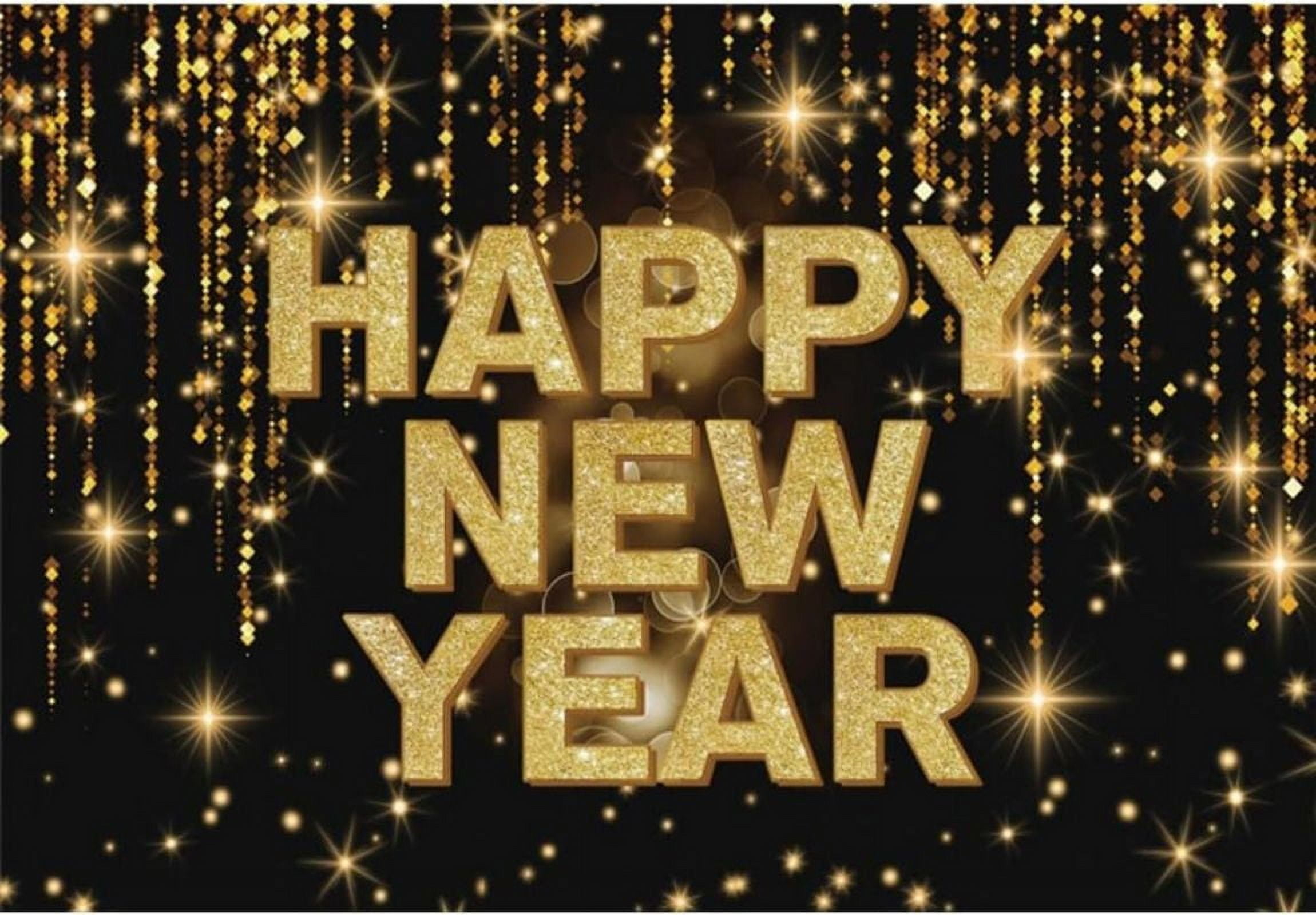 Happy New Year Party Custom Birthday Backdrop Background Glitter Bokeh ...