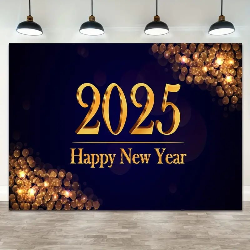 Happy New Year Party Decoration Supplies, Extra Large Fabric Happy New ...