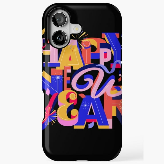 Happy New Year Party Design Phone Case 17 16 15 14 13 12 11 Pro Max ...