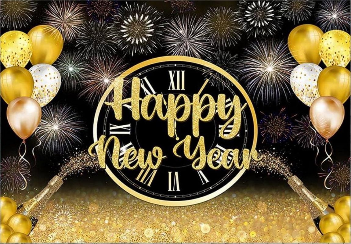 Happy New Year Party Photo Background Lights Baby Shower ration Custom ...