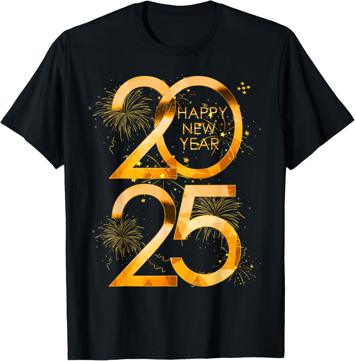 Happy New Year Party Supplies 2025 Family Matching Fireworks T-Shirt ...