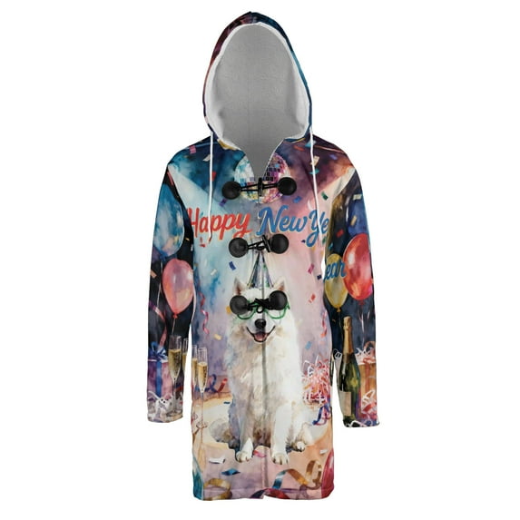 Happy New Year Samoyed Chills on Year-End Party All Over Print 3D ...