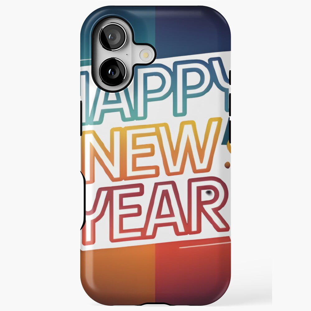 Happy New Year Season Celebration Phone Case with iPhone 17 to 11 Pro ...
