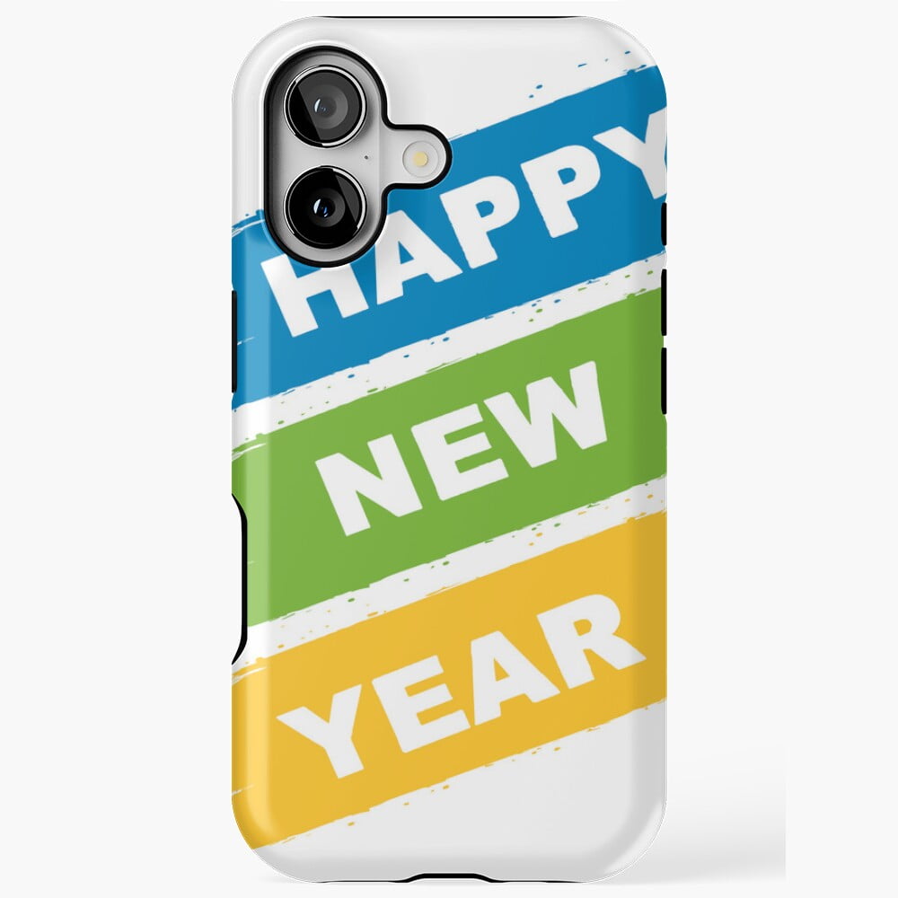 Happy New Year Seasonal Celebration Phone Case with iPhone 17 to 11 Pro ...