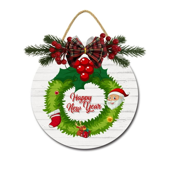 Happy New Year Wreath