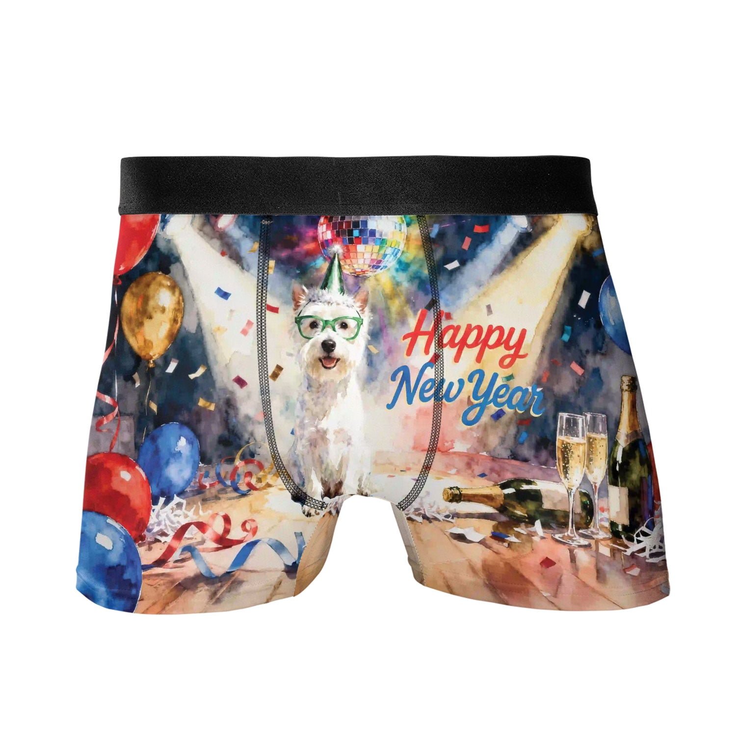 Happy New Year West Highland White Terrier Chills on Year-End Party All ...