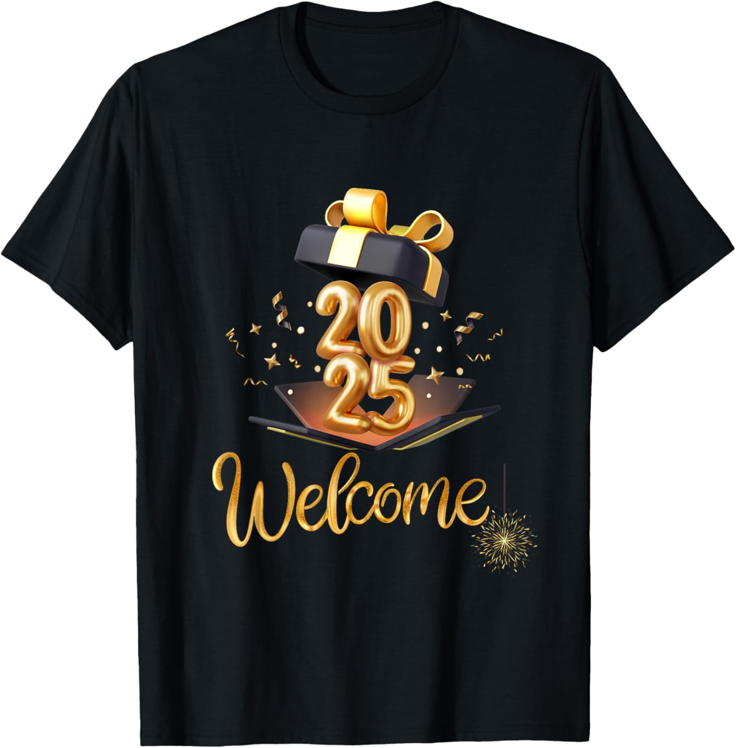 Happy New Year-gift-2025-welcome 2025 T-Shirt - Walmart.com
