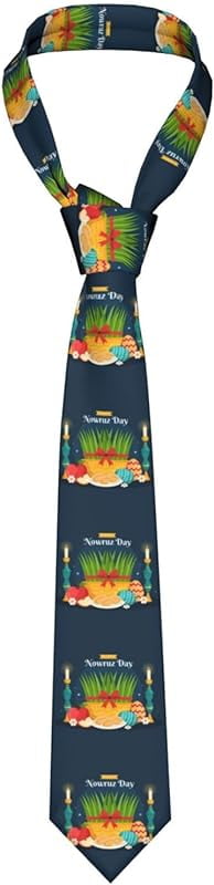 Happy Nowruz Ties for Men,Novelty Silk Necktie,Funny Gentleman Neck Tie ...