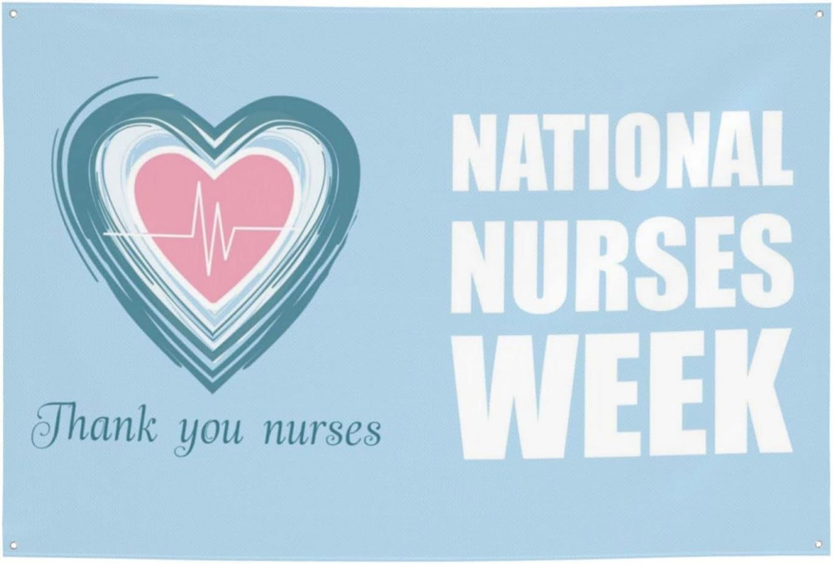 Happy Nurse Appreciation Week 2024 Banner Party Backdrop Holiday ...