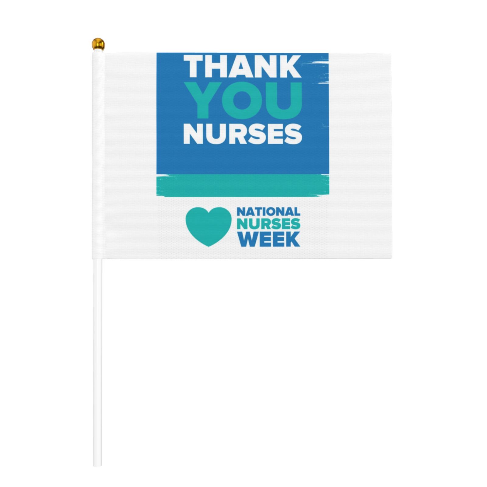 Happy Nurse Appreciation Week 2024 Flag Small Mini Hand Held Flags ...