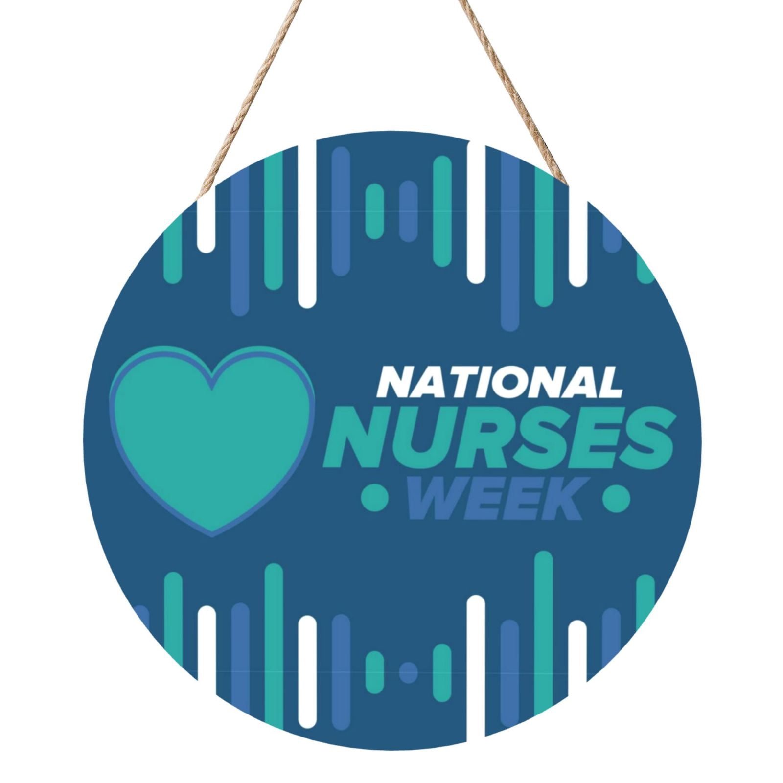 Happy Nurse Appreciation Week 2025 Wooden Hanging Sign Ornament Welcome ...