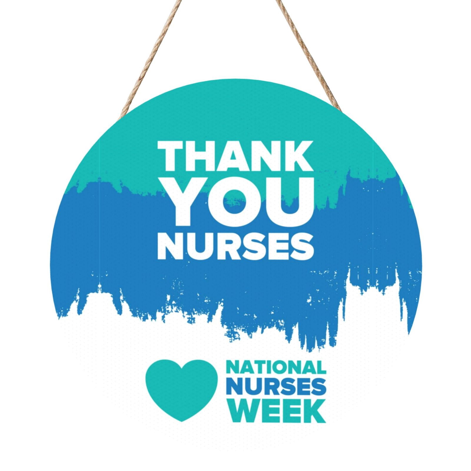 Happy Nurse Appreciation Week 2025 Wooden Hanging Sign Ornament Welcome ...