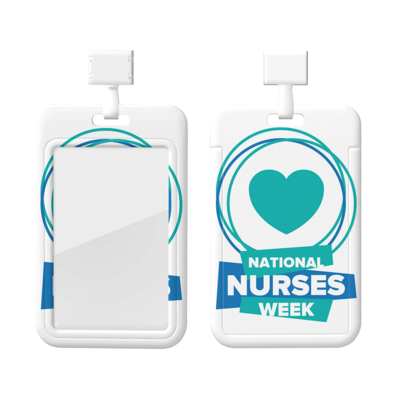 Happy Nurse Appreciation Week Badge Holder with Lanyard Vertical ID ...