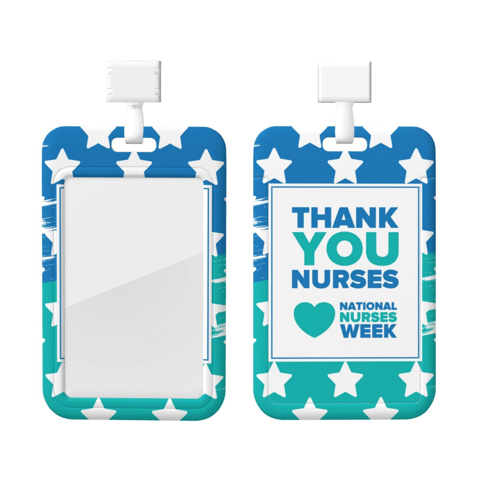 Happy Nurse Appreciation Week Badge Holder with Lanyard Vertical ID ...