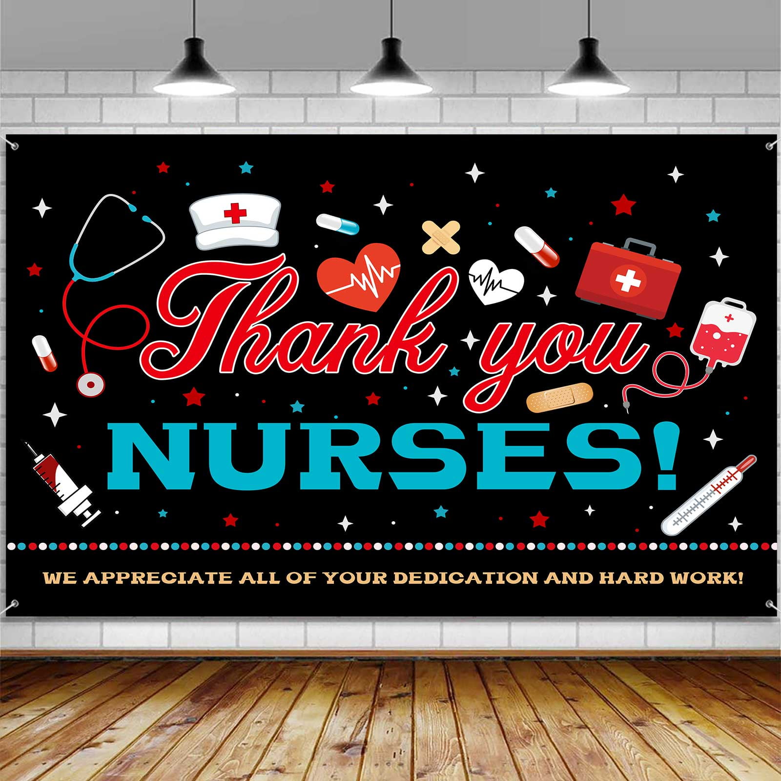 Happy Nurses Week Banner Backdrop, Thank You Nurses Graduation Nursing ...