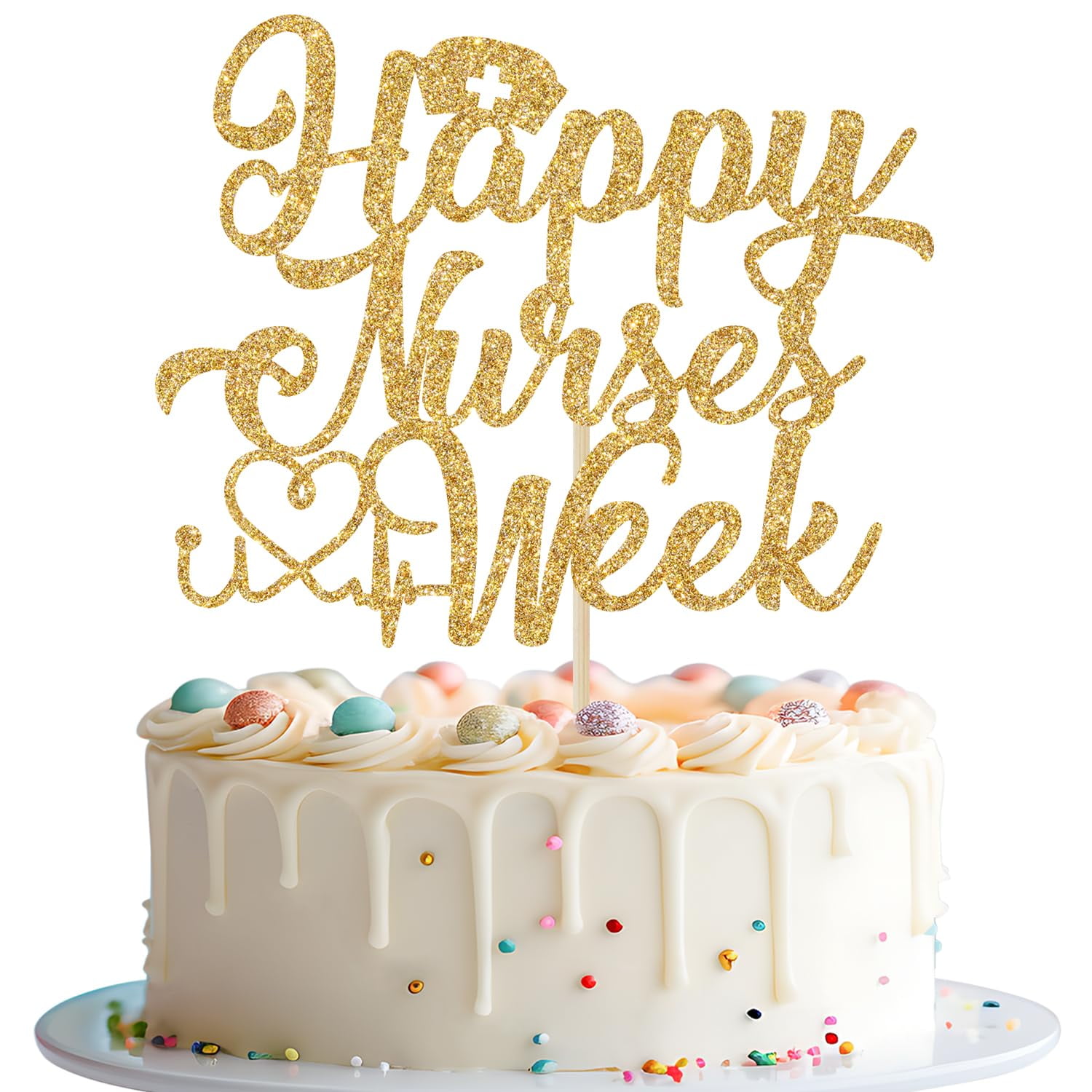 Happy Nurses Week FEV6 Cake Topper, Thank You Nurses Party Decorations ...