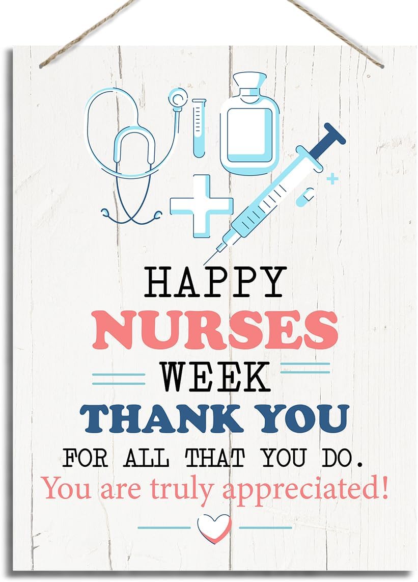 Happy Nurses Week Sign, Nurse Thank You Sign, Nurse Gift, Decorative ...