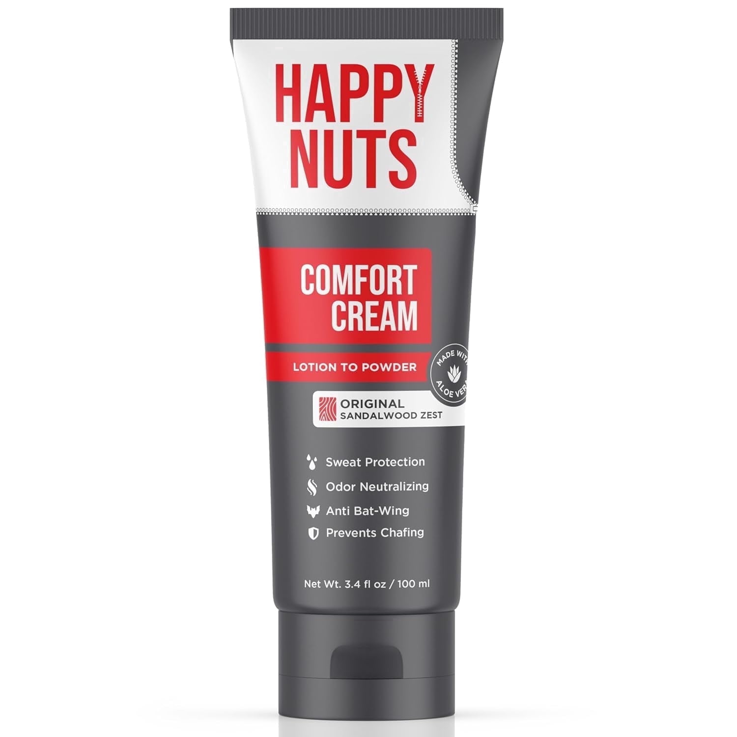 Happy Nuts Comfort Cream, Anti Chafing Relief Deodorant 3.4 fl oz ...