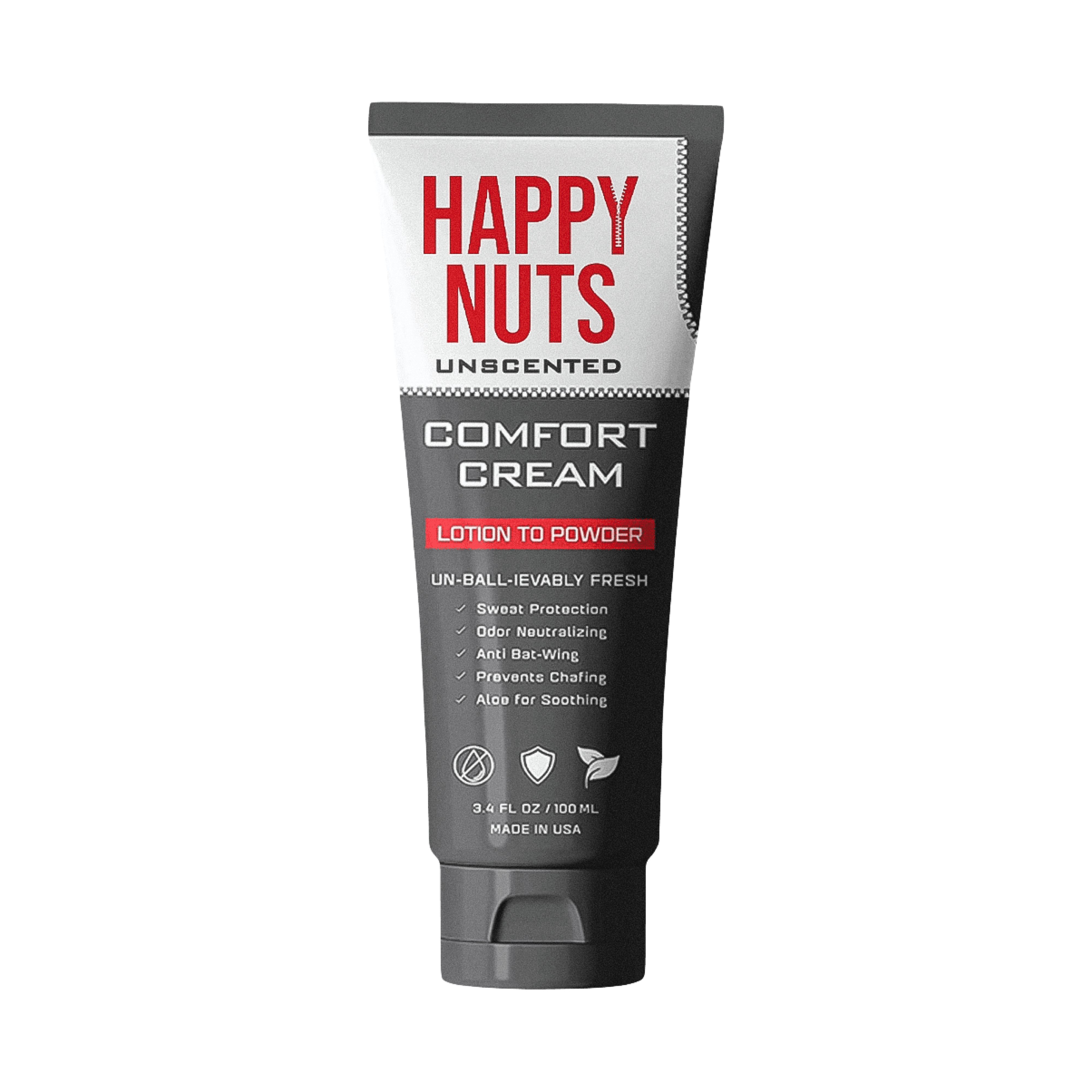Happy Nuts Anti-Chafing Comfort Cream, Unscented 3.4 Oz, Natural ...