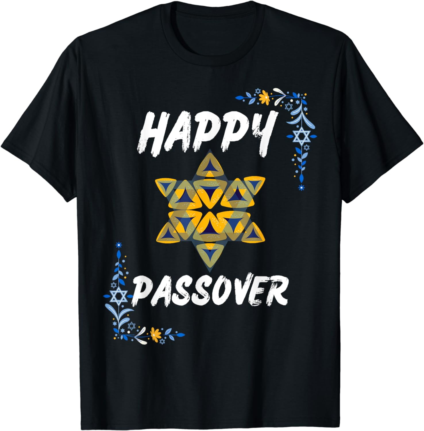 Happy Passover 2024 Shirt Star Of David Pesach Jewish Matzo T-Shirt ...