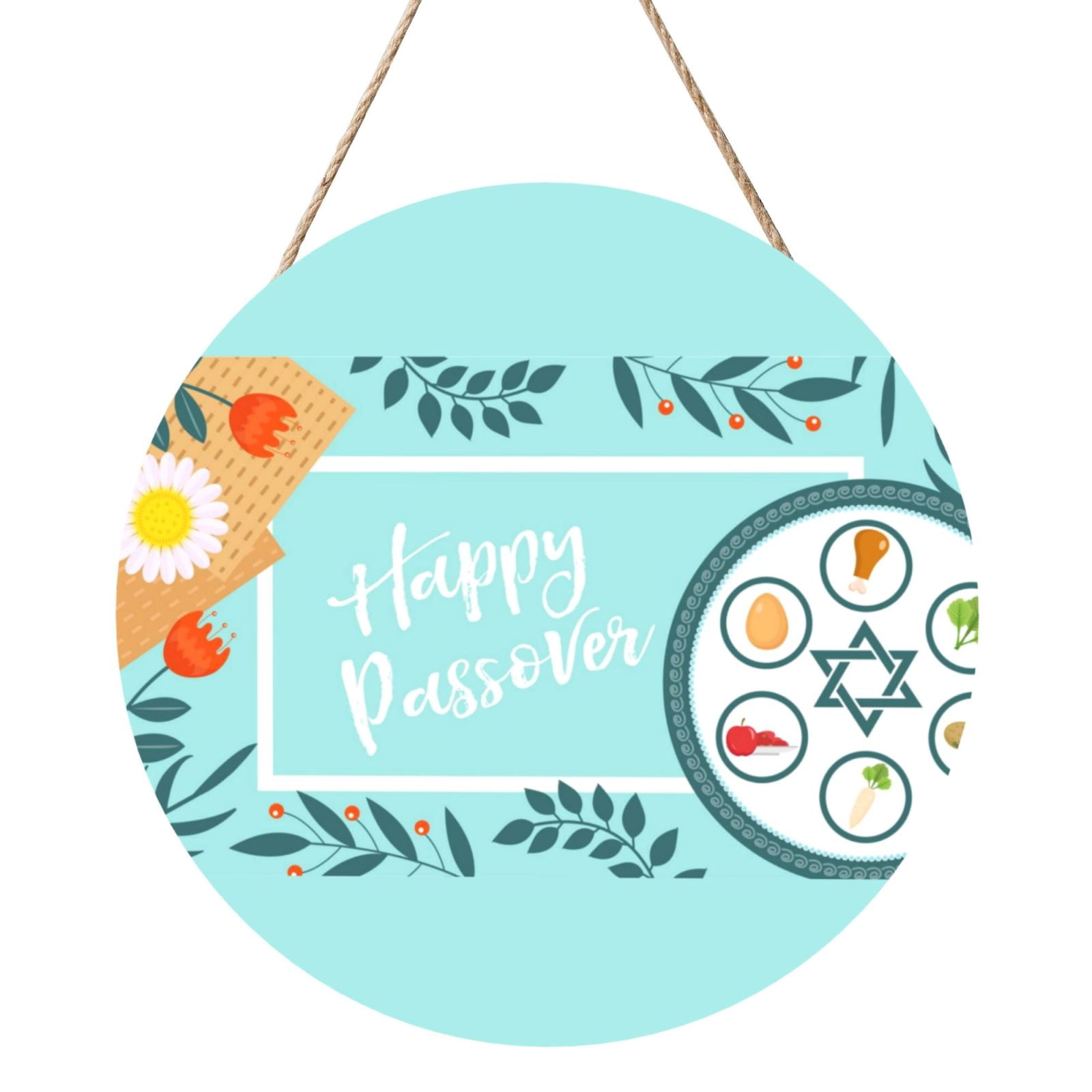 Happy Passover Je-wi-sh Holiday Wooden Hanging Sign Ornament Welcome ...